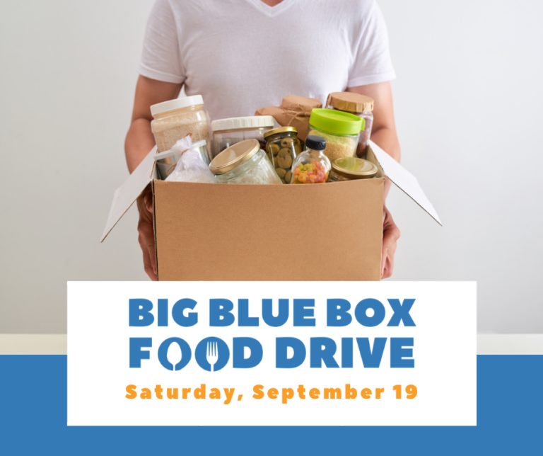 Big Blue Box Food Drive Flyers - St Vincent Place