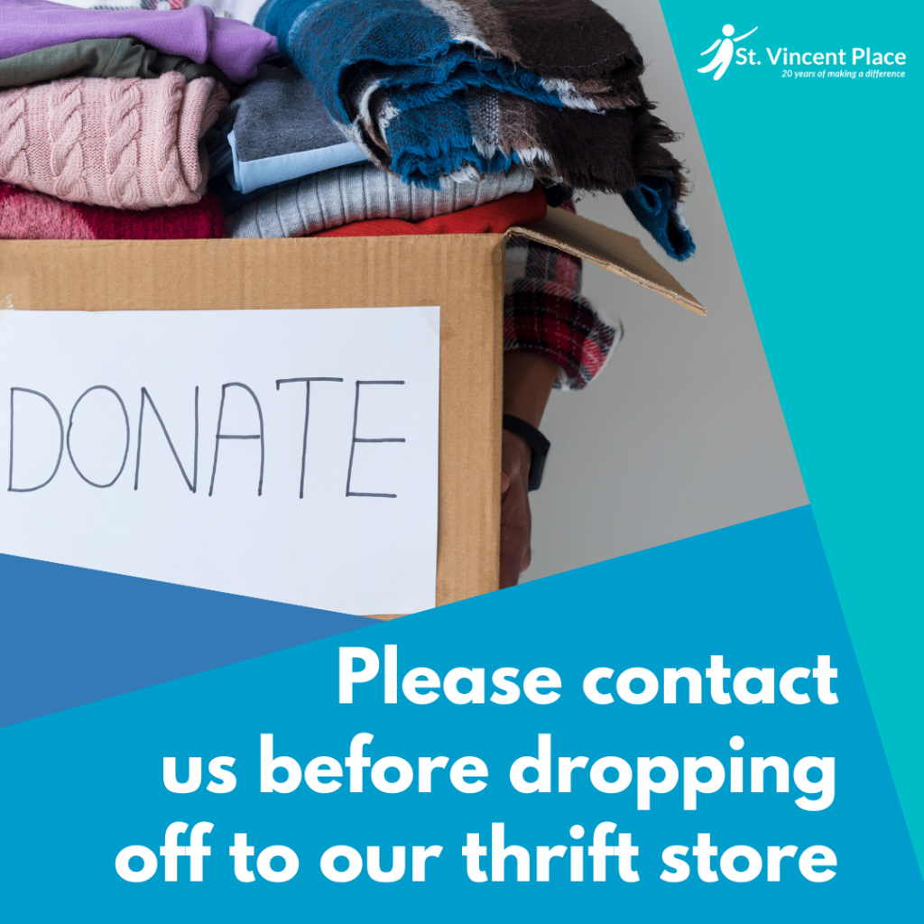 Thrift store donations - St Vincent Place